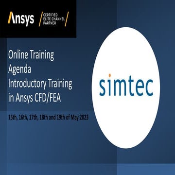 Agenda ANSYS training | PPTX