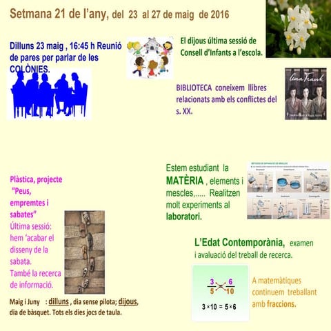 Agenda setmana 23-juny-15-16 | PPT