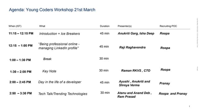 Agenda Young Coders Workshop 2022 1pptx