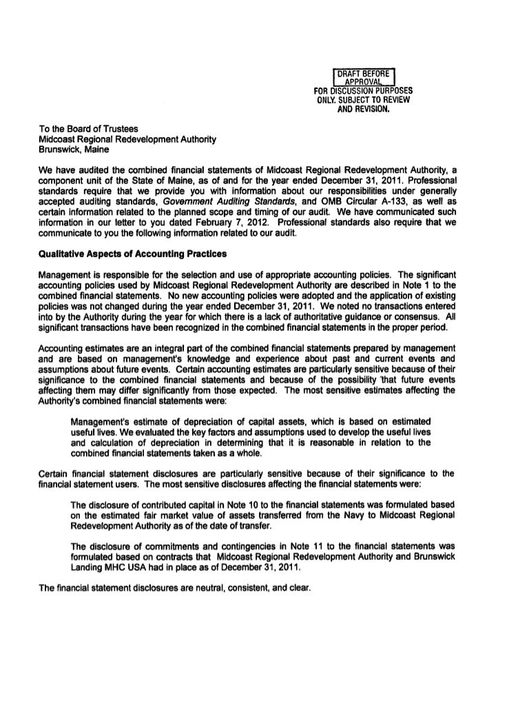 Agenda 01 statement on audit standards 114 letter