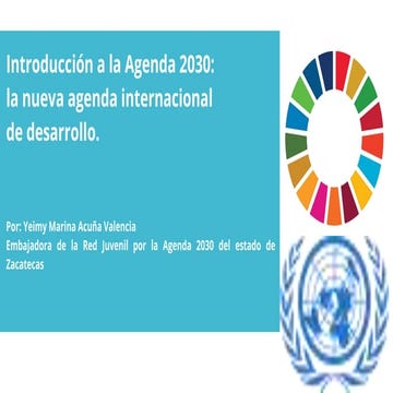 Agenda 2030; inciso y cambios de sus ODS | PPTX