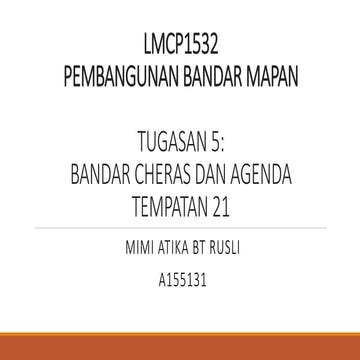 Agenda21 latihan 5 | PPTX