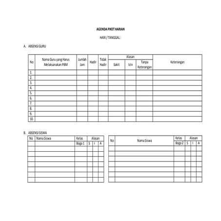 Cover absensi siswa | DOCX