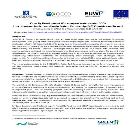 Agenda Capacity Development Workshop on SDGs 23-24 November 2020 | PDF