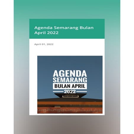 Agenda Semarang Bulan April 2022 | PDF
