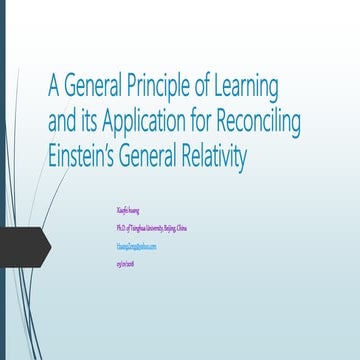 A General Principle of Learning and its Application for Reconciling ...