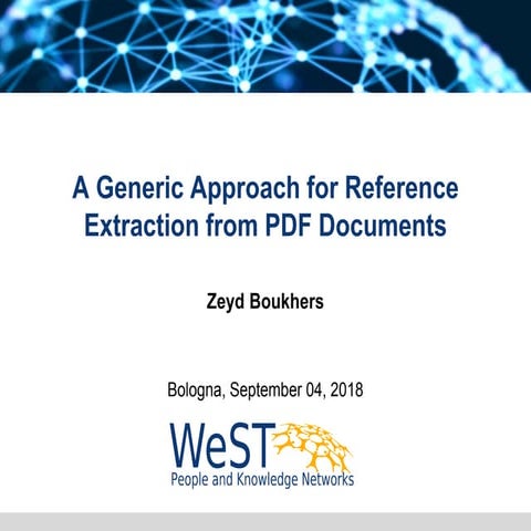 A Generic Approach For Reference Extraction From Pdf Documents Pdf