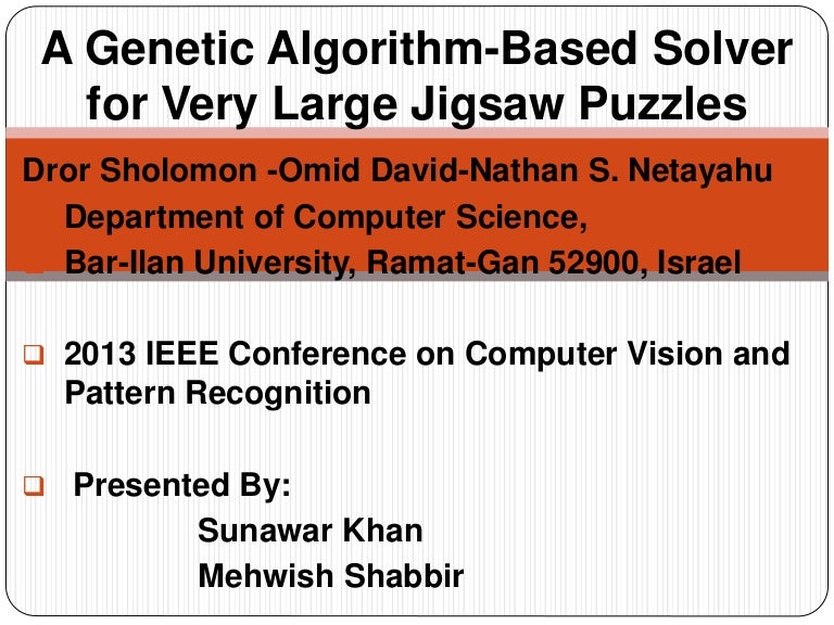 A Genetic Algorithm Based Solver For Very Large Jigsaw Puzzles