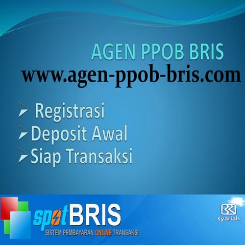 Agen ppob bris slide | PPTX