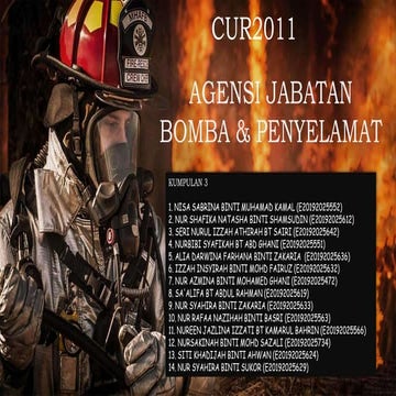 Agensi jabatan bomba dan penyelamat | PPTX