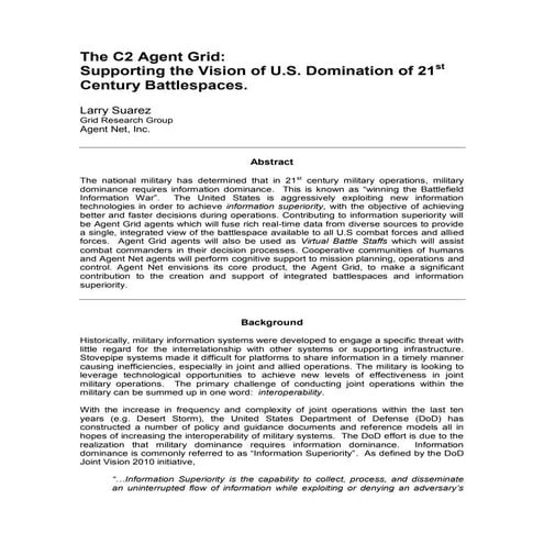 The C2 Agent Grid | PDF