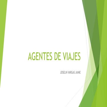Agentes de viajes | PPTX