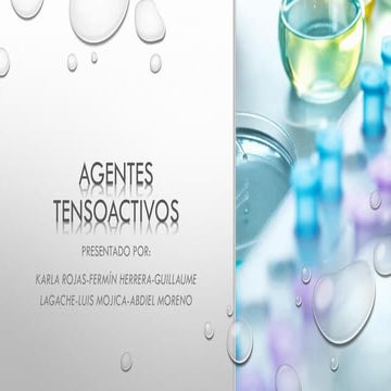 Agentes tensoactivos, que son? y por que es importante | PDF