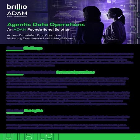 Agentic Data Operations An ADAM Foundational Solution | PDF
