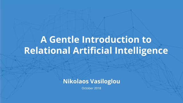 A gentle introduction to relational learning | PPT A gentle introduction to relational learning | PPT