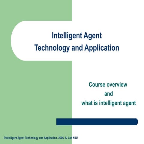 Agents.ppt | Artificial Intelligence | Technology & Computing