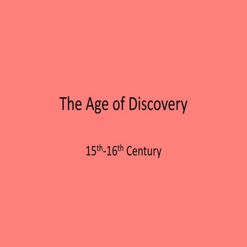 The Age of Discovery | PPTX