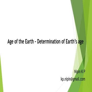 Age of earth determination | PPTX