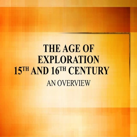 Age Of Exploration Overview | PPT