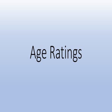 Age ratings | PPT