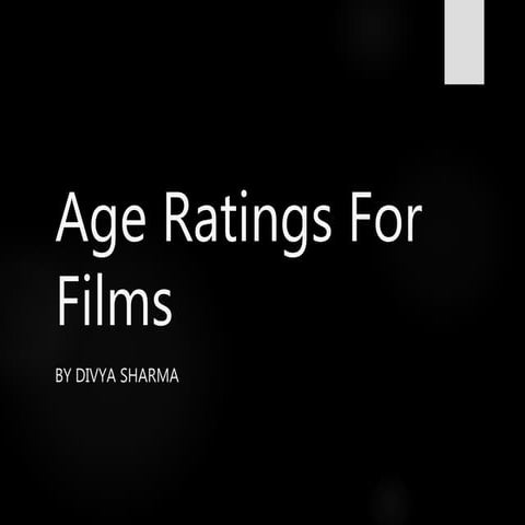 Age ratings for films | PPTX