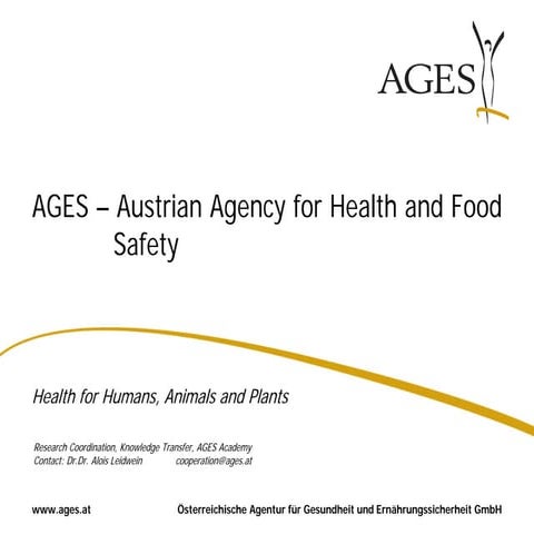 AGES Austrian Agency for Health and Food Safety - RESEARCH FOCUS ...