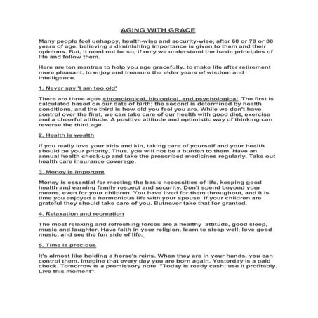 Age with grace | PDF