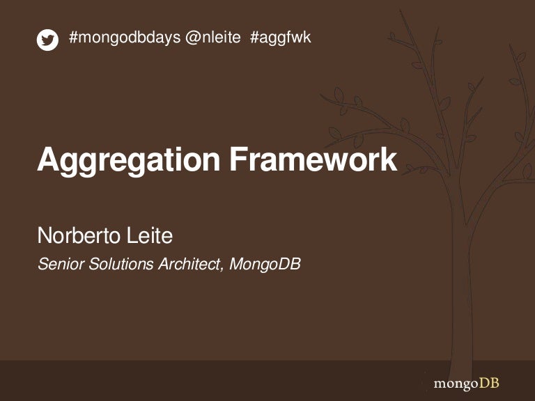 The Aggregation Framework The Aggregation Framework