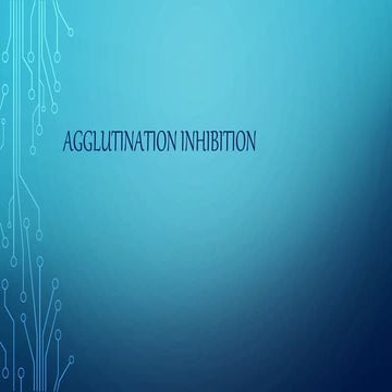 Agglutination inhibition | PPTX