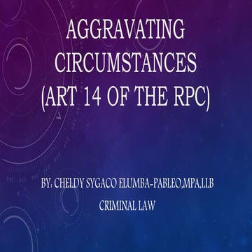 Aggravating circumstances | PPTX