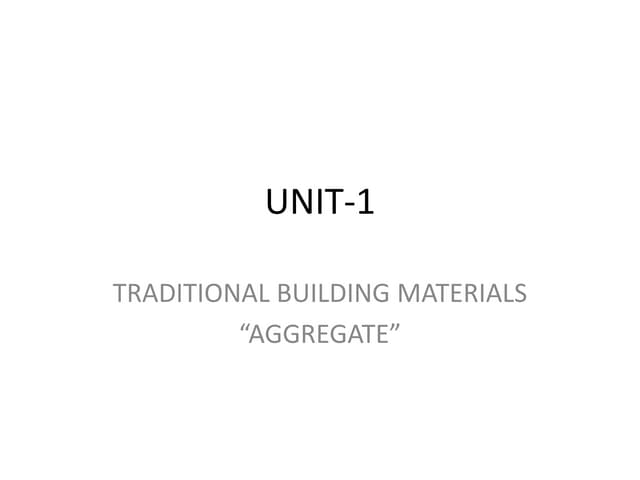 Tests of aggregates | PPTX