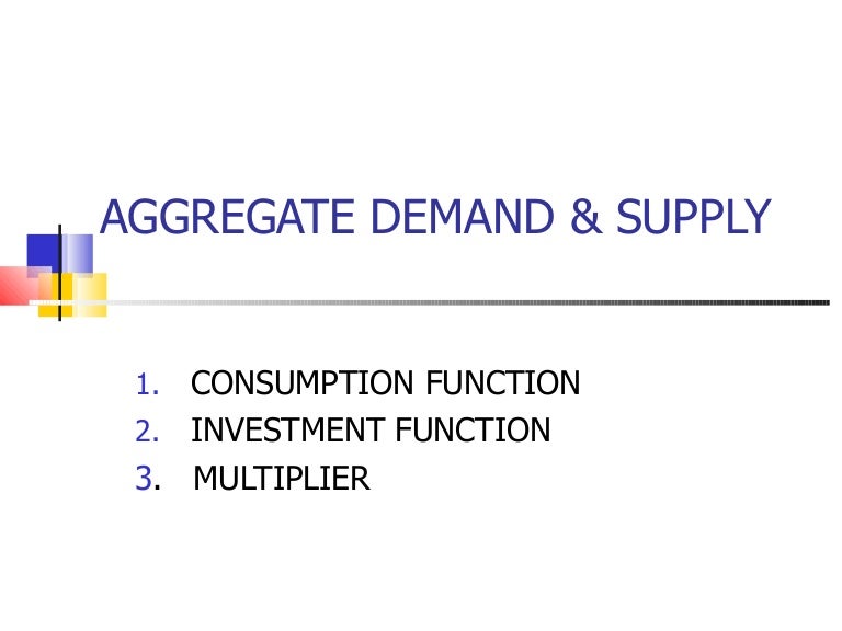 Aggregate demand &supply