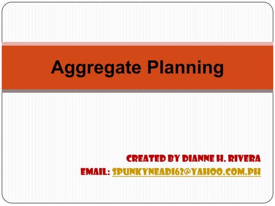 Aggregate Planning | PPT