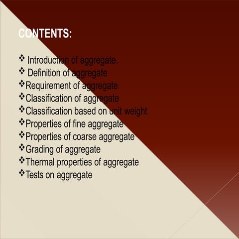 Presentation on Aggregates, Aggregates types. | PPTX