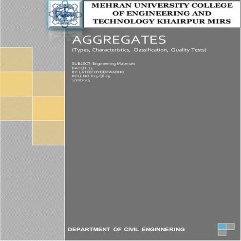 Aggregates - Civil Engineerings | DOCX
