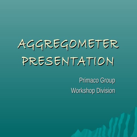 Aggregation presentation ppt | PPT