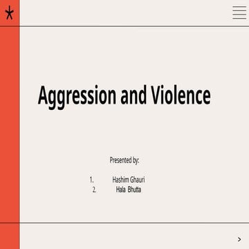 Aggression and Violence.pptx in social psychology | PPTX