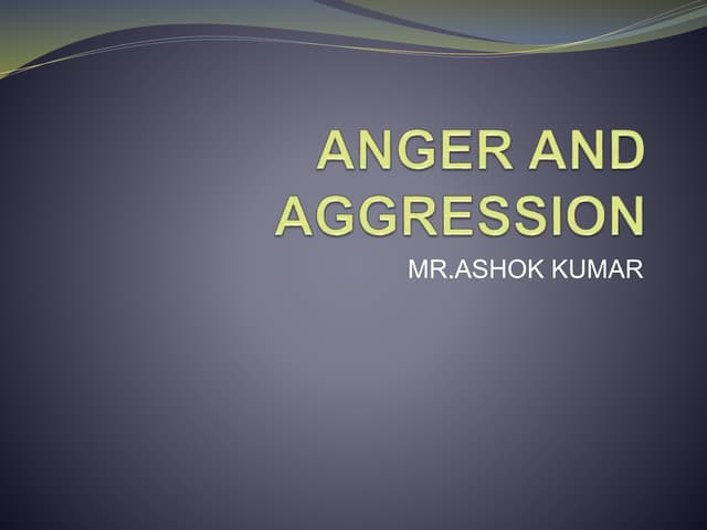 Anger and Adolescents | PPTX