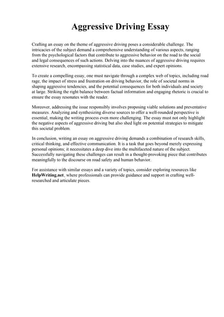 Distracted Driving Essay. North Central Michigan College | PDF