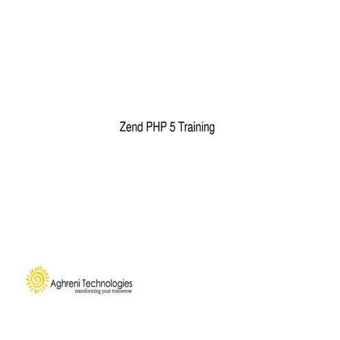 Aghreni Technologies Zend Php Training | PDF | Programming Languages | Computing