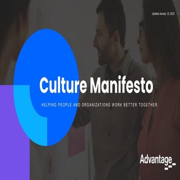 Advantage Group International Culture Manifesto | PDF