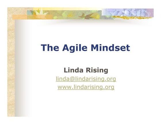 Building an Agile Mindset for Adaptive and Resilient Teams | PPT