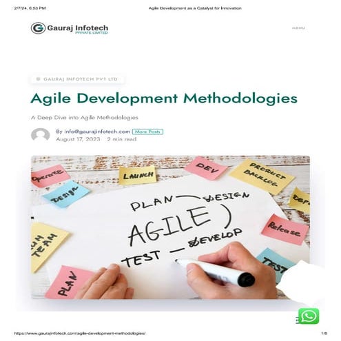 Agile.pdf | Programming Languages | Computing