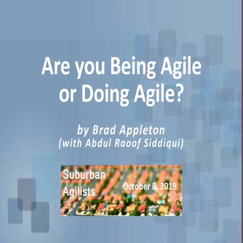 Are You Being Agile Or Doing Agile Pptx Programming Languages