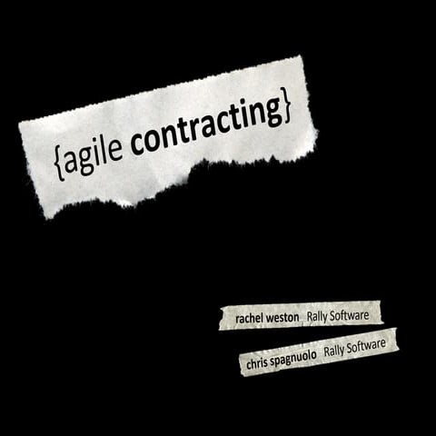 Contracting For Agile Software Development Ppt
