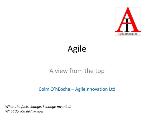 Agile Exec Overview Summary Ppsx