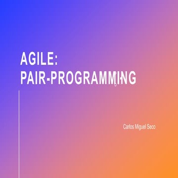 Agile Pair Programming Ppt