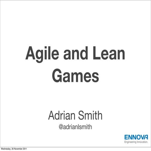 Agile and Lean Games | PDF