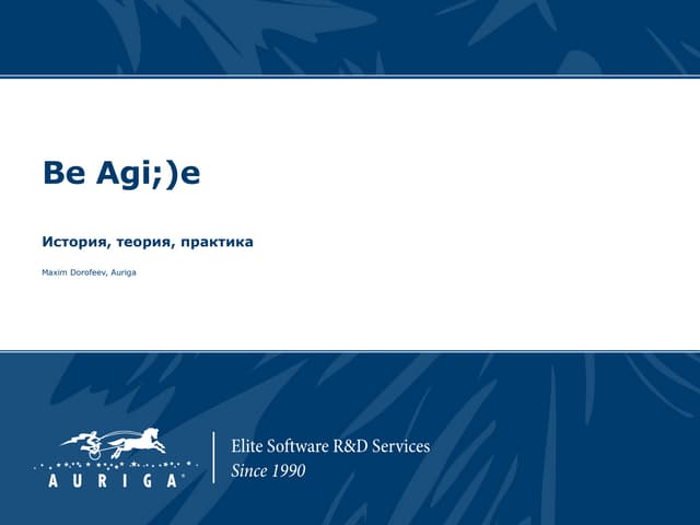 Agile in action. | PPTX