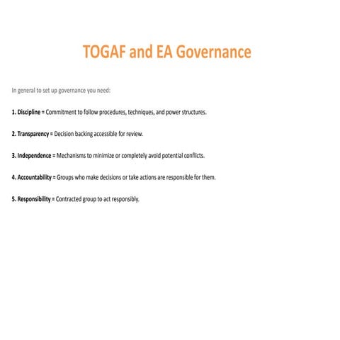 Enterprise Architecture Governance | PDF